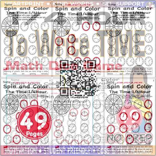 Telling Time Math Worksheets | equal half & hour | dice color face ...