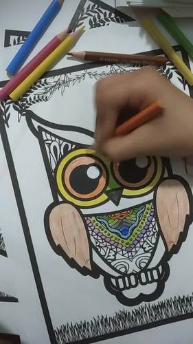 Owls, Birds And Hamsters Mandala Coloring Pages For Kids, Coloring ...