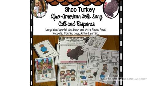 Thanksgiving Shoo Turkey Interactive Song Folk Song | TpT