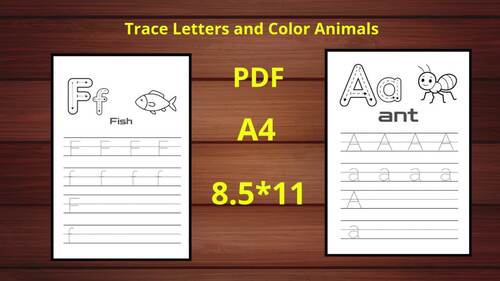 Trace Letters and Color Animals | Fun Alphabet Tracing & Coloring Pages ...