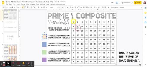 Prime & Composite Numbers Discovery Activity (1-100) DIGITAL+PRINTABLE