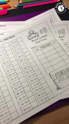 Division Fluency Step 5: Timed Tests ÷2-12 Fact Fluency Tests Brochures