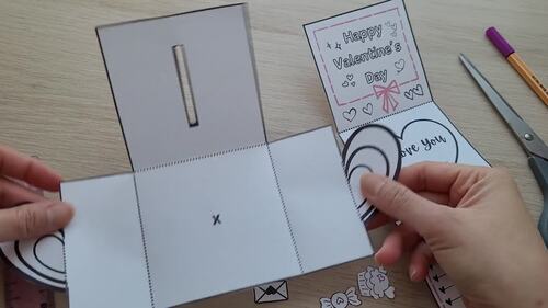 Valentines day Craft - Card Craft - Valentines day activity - Pop Up Card