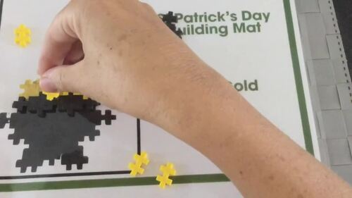 Plus Plus blocks task cards, St Patrick’s Day Math center activity ...