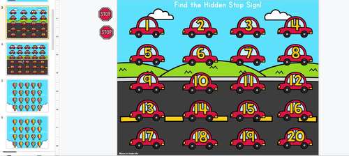 Digital Number Sense Game- Transportation Edition Google by Down in ...