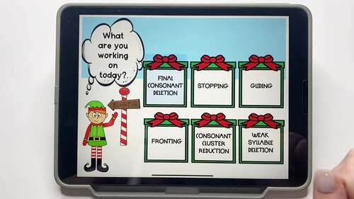 No Print Christmas Phonology by Speech Tea | TPT