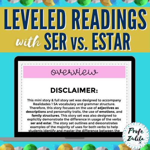 Ser vs Estar Story | Leveled Embedded Reading | Comprehensible Input ...