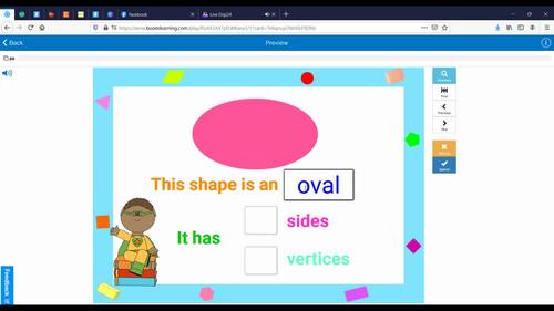 2D Shapes Attributes Boom Cards 1st Grade Digital Math Centers