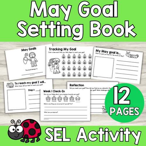 May Goal Setting Book | SEL Social Emotional Learning Activity ...