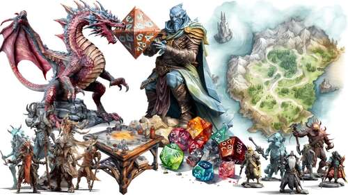 Watercolor DND Aesthetics Clipart Set of 20 Files by ArtisticTimberStudio