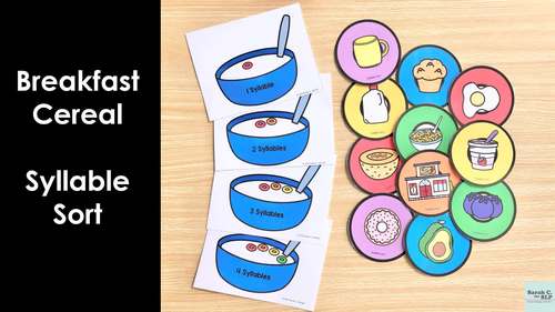 Breakfast Cereal Counting & Sorting Syllables for Phonological Awareness