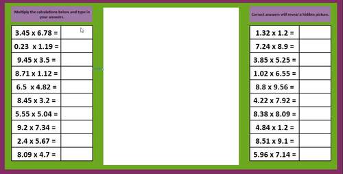 Halloween Cat Decimal Multiplication Pixel Art Mystery Reveal | TPT