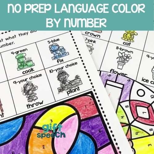 #WTSDollarDeals Back to School Expressive and Receptive Language Color ...