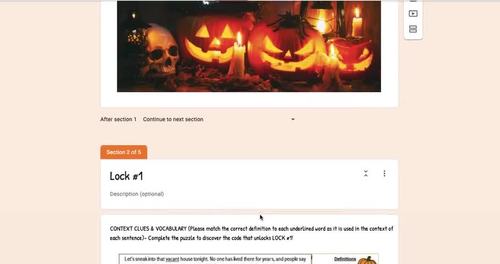 UPDATED: Digital (No-Print) Escape the Speech Room - Halloween Edition