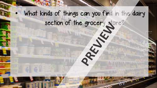 Life Skills Grocery Store Sections Virtual Lesson for Special Education
