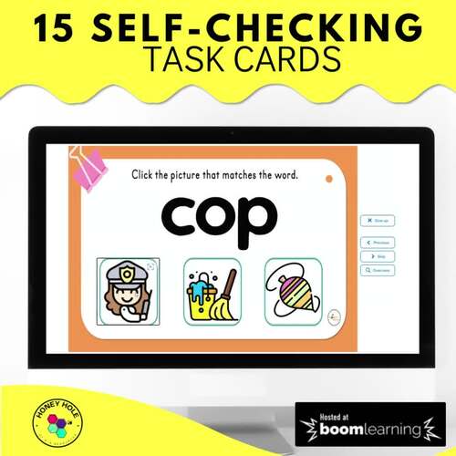 Interactive CVC Short Vowel O Boom Cards™ for Phonics Learning by Honey ...