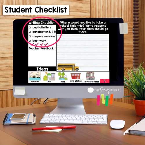 May Digital Writing Journal for Google Slides with Interactive Checklist