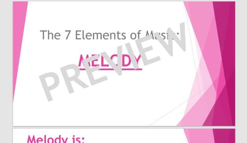 The 7 Elements of Music - Introduction to Melody by Kreativities by Kristen