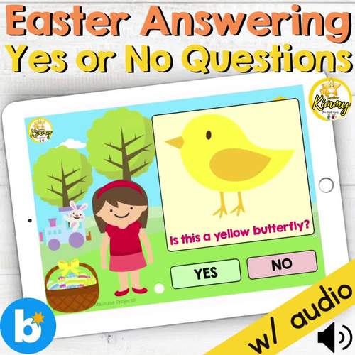 Easter Answering Yes or No Questions Boom Cards by Teacher Kimmy