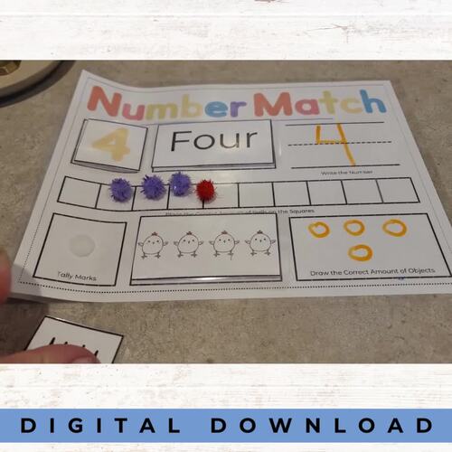 Numbers 1-10 Matching | Number Sense | Counting Activity by Healing Home