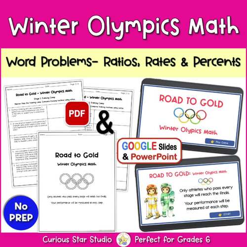 Winter Olympics Math | Rates, Ratios & Percents | Word Problems ...