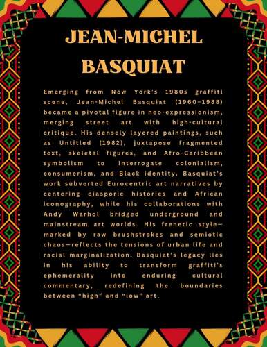 10 Posters Of Famous Black Artists Who Redefined Creativity by Teach by ...