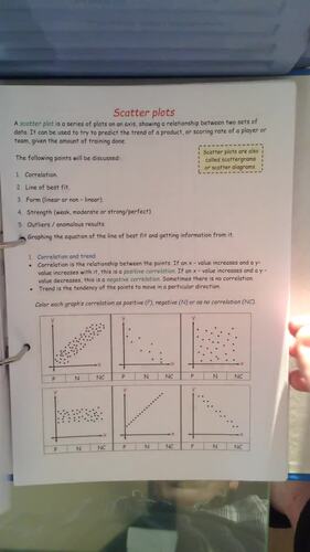 04 Scatter plots, line of best fit, correlation-intro + worksheet (48 ...