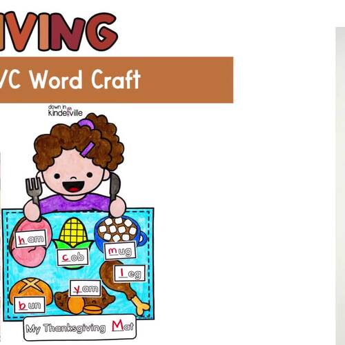 Thanksgiving CVC Word Craft - Thanksgiving Bulletin Board ...