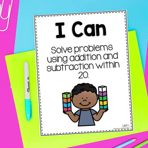 I Can Statements 2nd Grade Math Posters and Visual Learning Aids