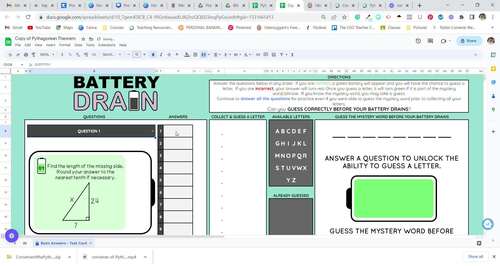Pythagorean Theorem Digital Activity for 8th Grade Math | TPT