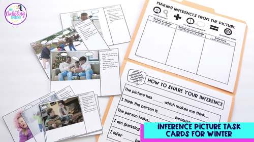 Winter Inferencing with Pictures | Real Photo Task Cards | TPT