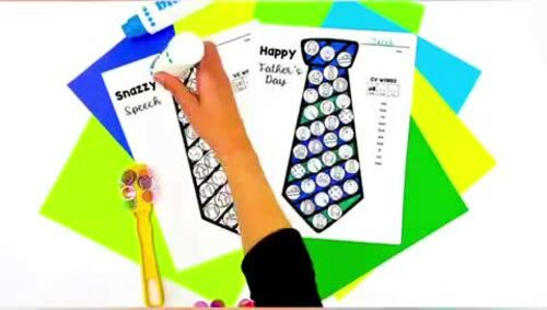 Spring Articulation Dot Art Father's Day Speech Therapy Activity NO PREP!