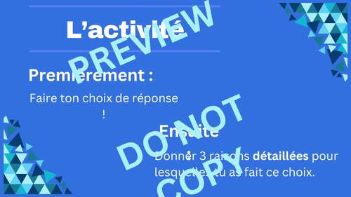 Préfères-tu... ? (Getting-to-know-you / icebreaker activity for French ...