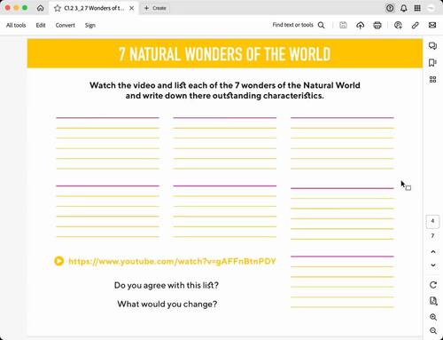 ESL Advanced Lesson: Learn & Talk about the 7 Wonders of the World + Travel