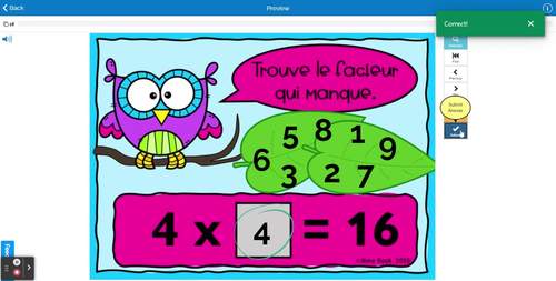 FRENCH BUNDLE of BOOM Cards: Multiplication x2, x3, x4, x5, x10 by Mme Bock