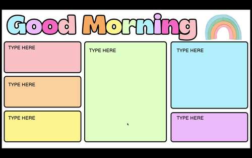 Daily Slides - Bright Rainbow Theme by EDventures with AK | TPT