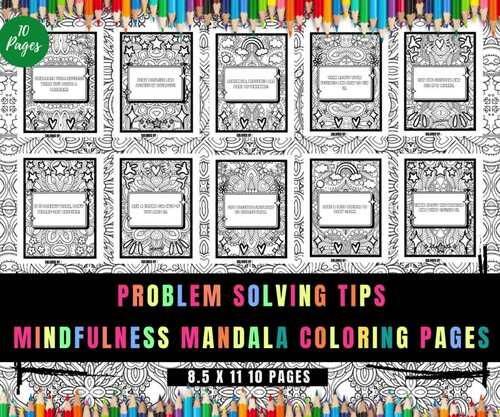 Problem Solving, Social Story, Tips & Strategies Relaxing Coloring Pages