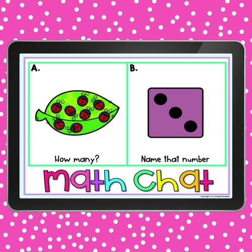 Daily Math Warm-up Slides - Morning Meeting Math Chat- FULL YEAR