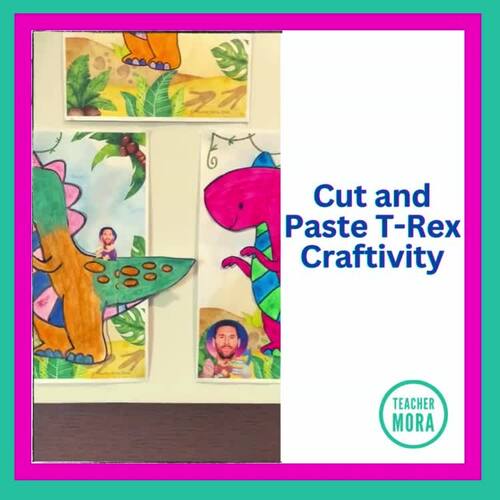 Cut and Past T-Rex Craftivity - Dinosaur Craft by Teacher Mora | TPT
