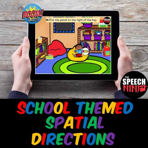 50% off first 48 hours! School Themed Spatial Directions Boom Cards