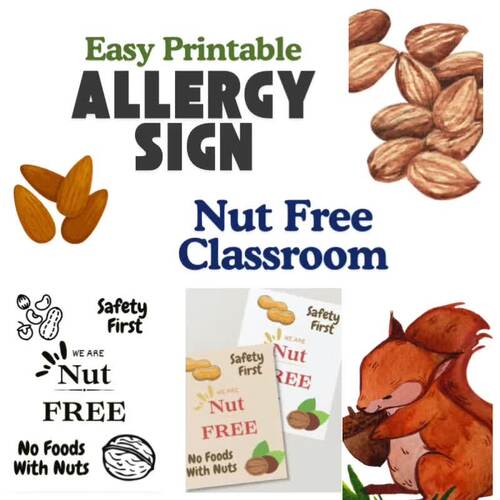 Allergy Sign| Nut Allergy Sign| Peanut Allergy Sign by ColorWorks