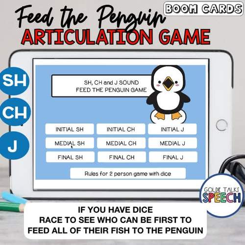 Feed The Penguin Boom Cards Bundle | Articulation | Speech Therapy