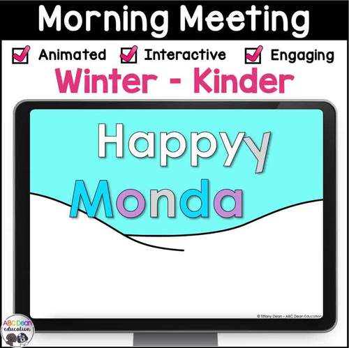 DIGITAL Morning Meeting - WINTER - February - January - Kindergarten ...