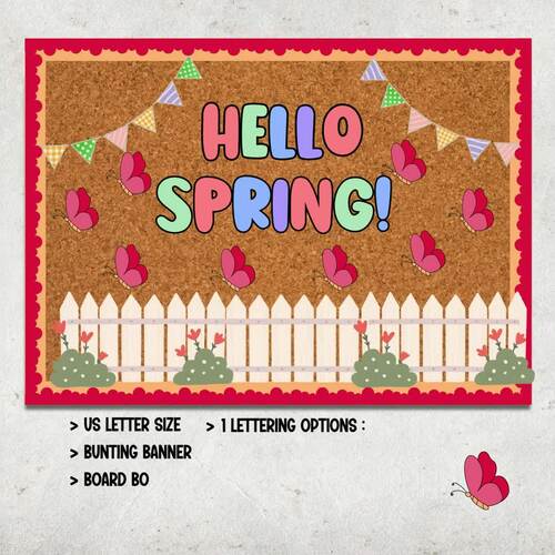 Spring Bulletin Board,HELLO SPRING! ,Door Decor, Classroom Decor