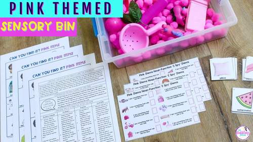 Color Pink Activities for a Speech Therapy Sensory Bin by The Dabbling ...