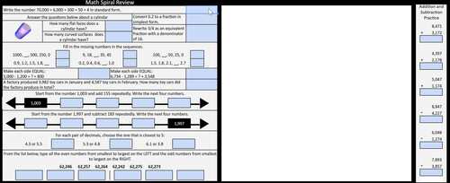 NO PREP - Math Spiral Review Wizard by Juliane Hodkinson | TPT
