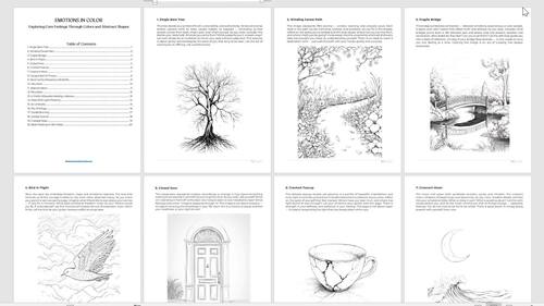 Art Therapy Workbook Printable Emotional Healing Self Reflection ...