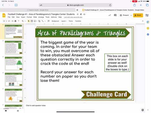 Area of a Triangle Surface Area Activity | 6th Grade Measurement ...