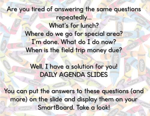 Daily Agenda Template Slides - Summer Chevron by All Things Exceptional