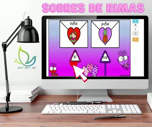 SOBRES DE RIMAS "BOOM CARDS" / SAN VALENTÍN by Jardin Sensorial | TPT